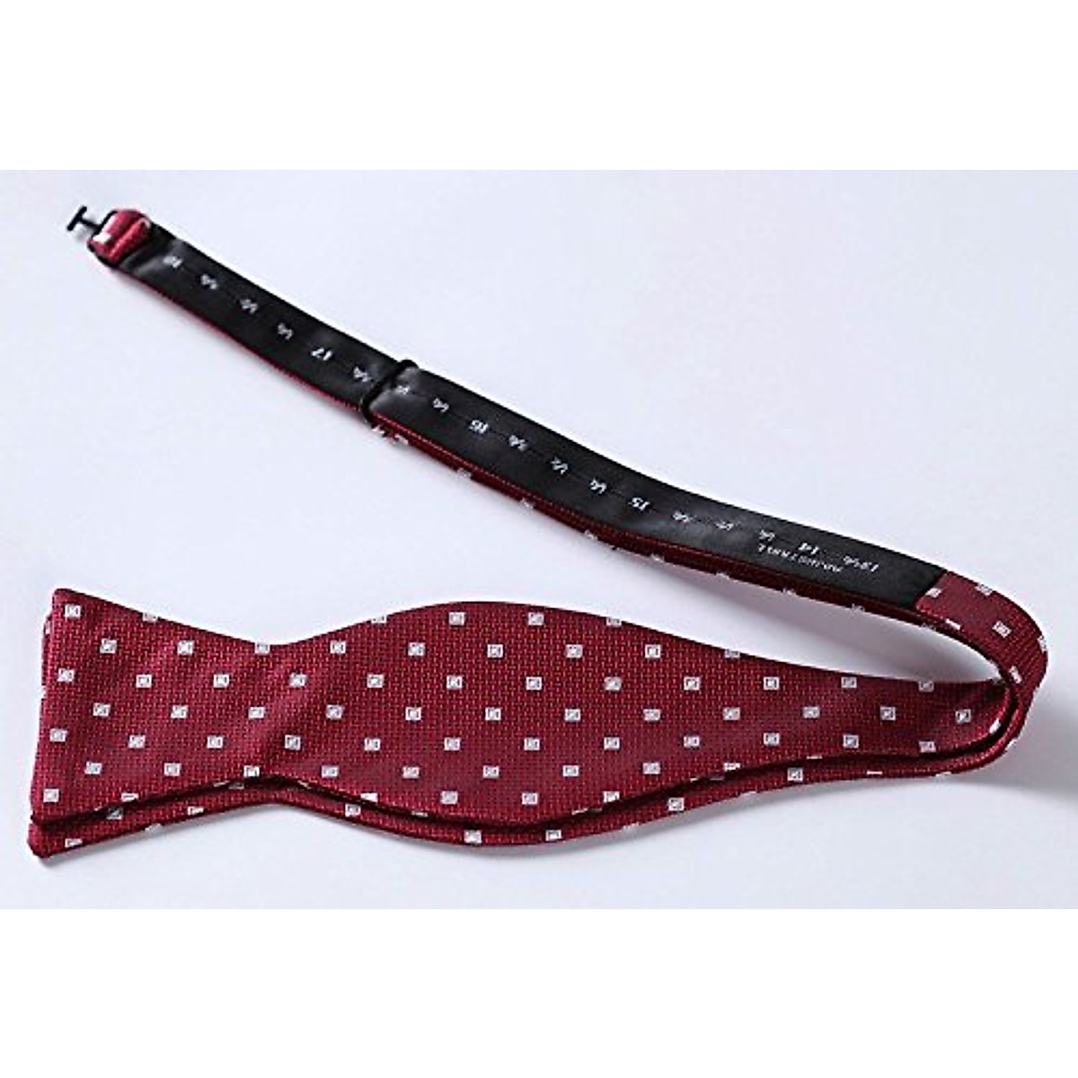 HISDERN Mens Bow Ties Red Polka Dots Self-Tie Bow Tie and Pocket Square Classic Formal Business Bowtie Tuxedo Wedding Bowties Handkerchief Set