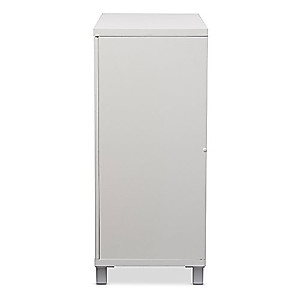 Baxton Studio Marcy Modern & Contemporary Wood Entryway Handbags or School Bags Storage Sideboard Cabinet, White