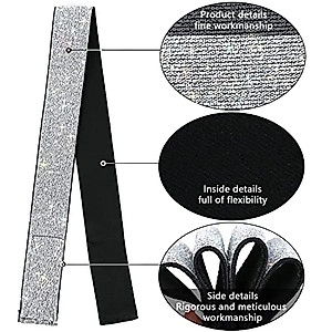 6PCS Head Wraps for Women's Wigs: Satin Scarf, Elastic Velcro Bands, Edge Brush and Hair Comb for Lace Frontals and Baby Hair Laying