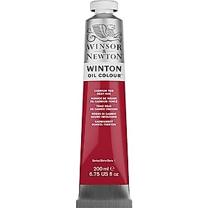 Winsor & Newton Winton Oil Color, 200ml (6.75-oz) Tube, Cadmium Red Deep Hue