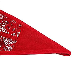 Underwear Women G String Thongs for Women Low Waist Cutout Lace Coolblend G-String Panties Breathable Transparent Criss Cross Strap Panty Cotton Underwear for Women Red