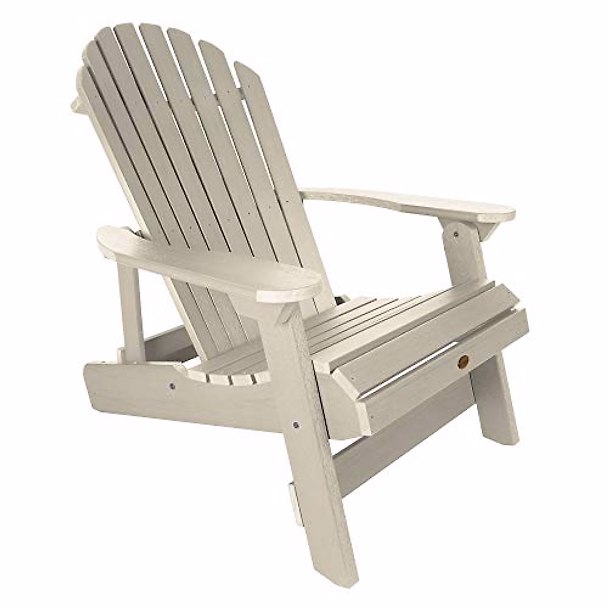 Highwood Hamilton Folding and Reclining Adirondack Chair, King Size, Whitewash