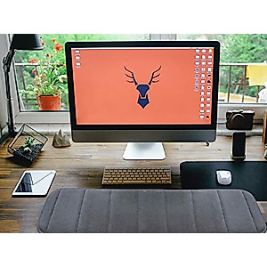 Upgraded Computer Wrist Elbow Pad, Creatiee Premium Memory Cotton Desktop Keyboard Arm Rest Support Mat for Office Desktop Working Gaming - Less Elbow Pain(Long-Sized, 7.9 x 31.5 inch)(Gray)