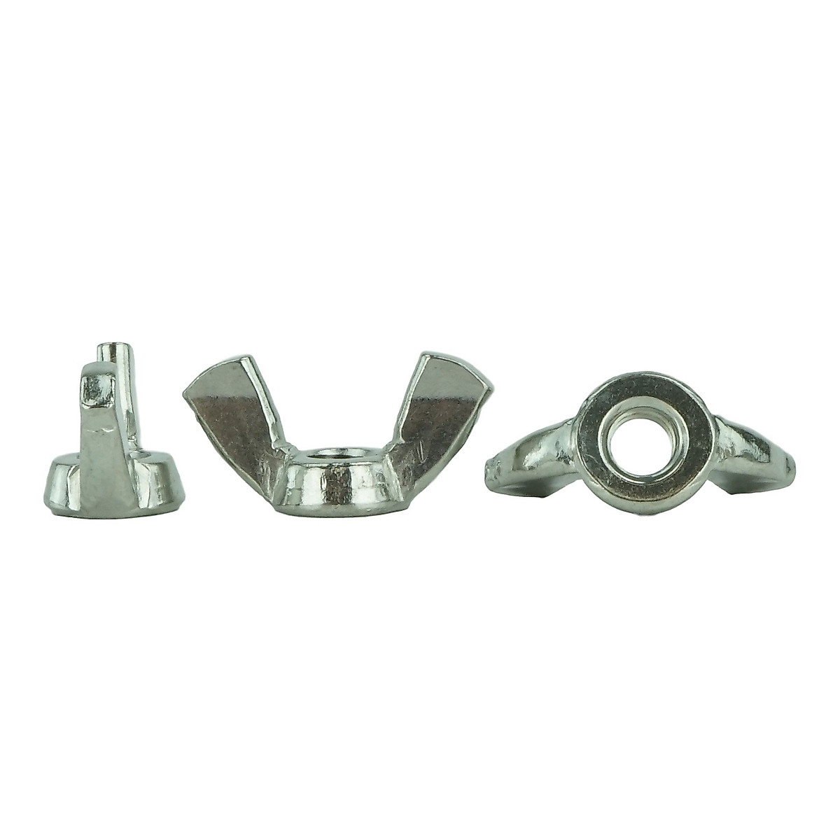 Stainless 1/4-20 Wing Nut, Coarse Thread, 304 Stainless Steel, 25 Pieces (1/4-20 Wing Nut)