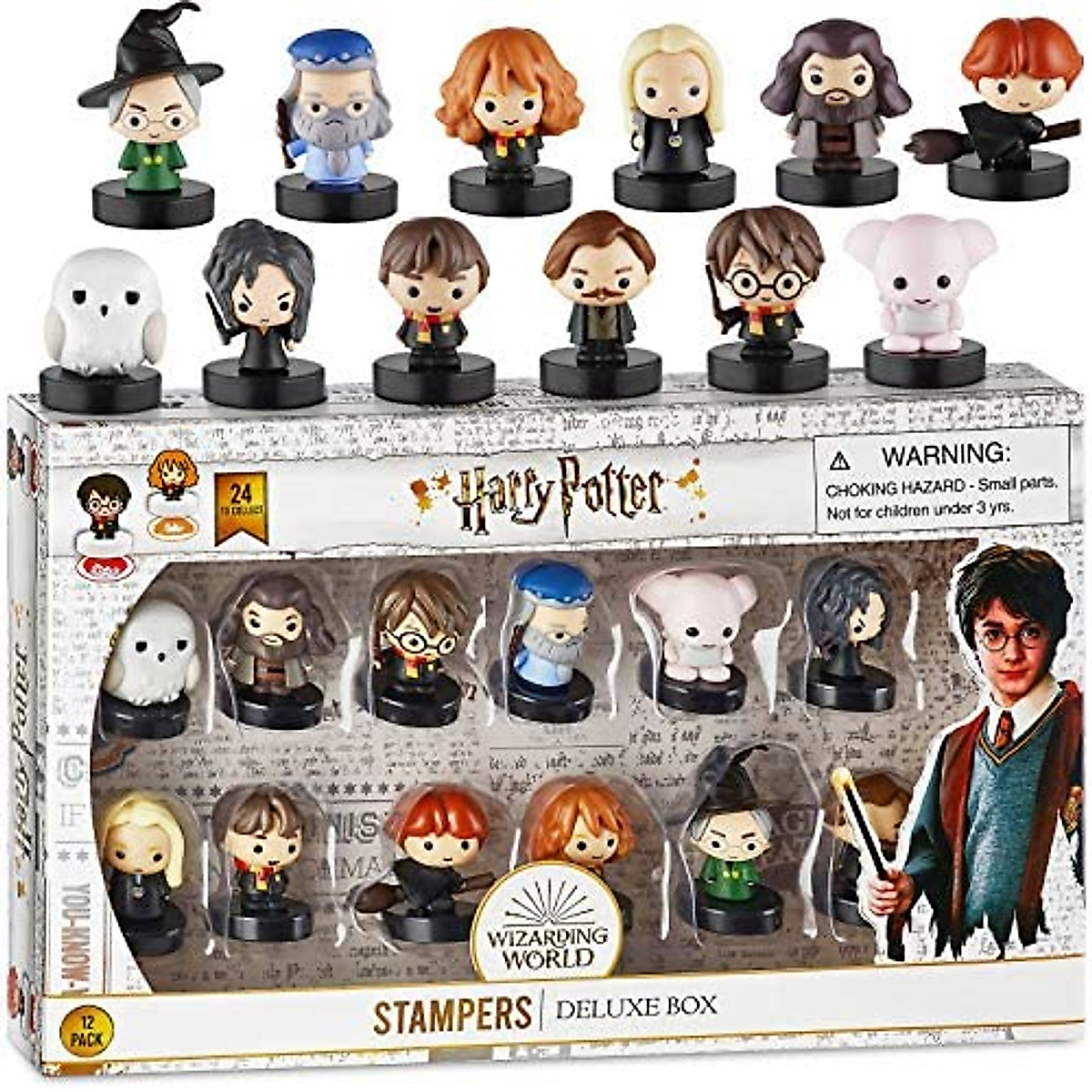 Self-Inking Harry Potter Stampers, Set of 12 – Harry Potter Gifts, Collectables, Party Decor, Cake Toppers – Lucius Malfoy, Hermione Granger, Neville Longbottom and More by PMI, 2.5 in. Tall