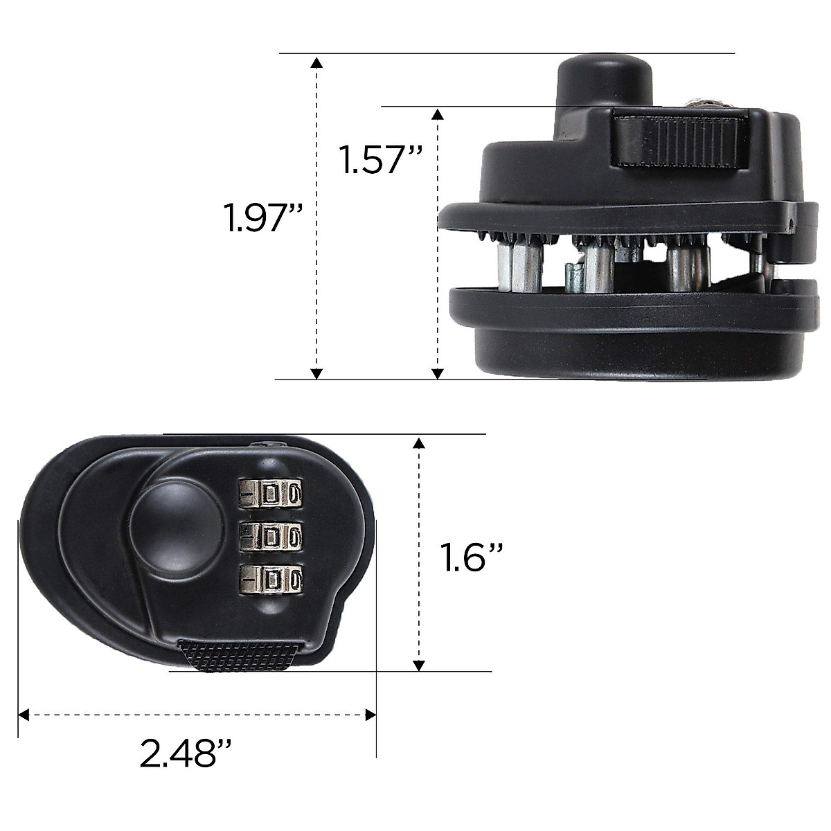 FSDC (Firearm Safety Devices – FSDC-TL4379RCB Resettable 3-Digit Combination Trigger Gun Lock – Prevents Access to The Trigger by Surrounding The Trigger Guard - Durable Black Metal Alloy