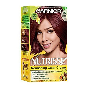 Garnier Nutrisse Nourishing Color Creme, 56 Medium Reddish Brown 1 ea (Pack of 3)