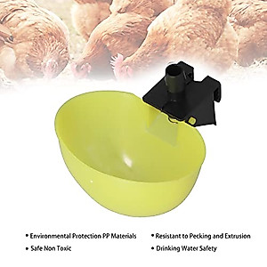 Automatic Bird Drinker Cups, Automatic Poultry Waterer Professional Design for for Pet Bird for Parrots(9.5mm)