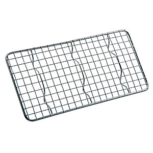 TrueCraftware Set of 2 Third Size Rectangular Chrome-Plated Wire Pan Grate 5"x 10" -Fits Third Size Sheet Cookie Pans Cooling Rack for Baking and Cooking