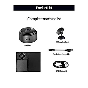 FOLENZU Lerro Mini 1080p Hd Wireless Magnetic Security Camera, Mini Spy Camera Wireless Hidden, Wireless WiFi Motion Detects Magnetic Camera, Wireless Hidden Camera Small Nanny Cam