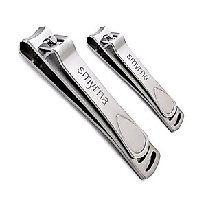 Smyrna Nail Clipper Set for Men and Women, Stainless Steel Fingernail Clipper and Toe Nail Clipper