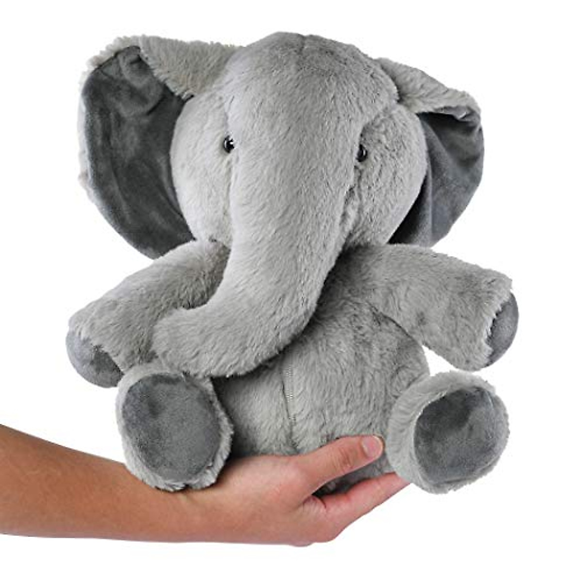 PREXTEX Plush Elephant Toys Stuffed Animal w/ 3 Elephant Baby Stuffed Animals - Big Elephant Zippers 3 Little Plush Baby Elephant - Elephant Plush Toys for Kids 3-5 - Great Gift for Elephant Lovers