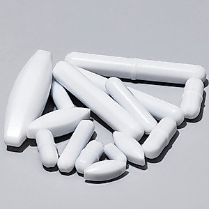 12pcs PTFE Magnetic Stirrer Mixer Stir Bar Spinbar White Color