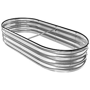 ENJOYBASICS Raised Garden Bed Kit, Galvanized Raised Planter 5x2.25x1 ft Box Outdoor for Vegetables, Large Bottomless Metal Raised Bed for Gardening, Herb, Growing Fruits, Flower