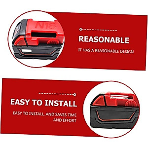 VILLFUL 20 Pcs Battery Bracket Buckle Battery Storage Holders Cordless Drill Cordless Power Drill Wall Shelf Brackets Battery Mount Stand for Battery Abs M18 Red Storage Rack