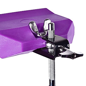 TUOREN 5“ Jam Block Musical Percussion Instrument Plastic Latin Drum Instrument (Purple)