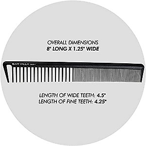 Sam Villa Signature Series Professional Short Cutting & Hair Parting Comb