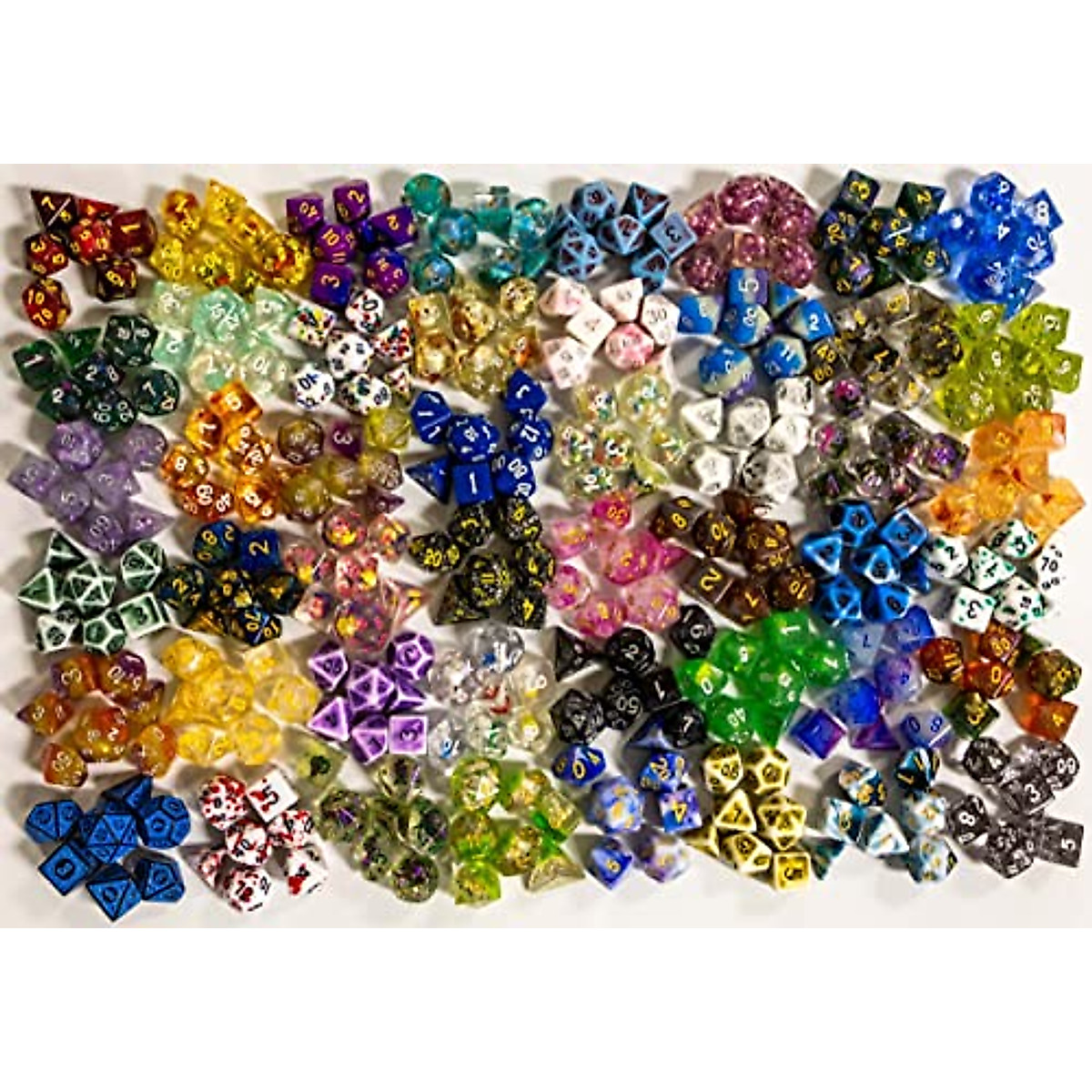 Dungeon Craft Premium Mystery Dice, Set of 7 Polyhedral Dice, Wide Range of Patterns, Gaming Dice, Suitable for Role Playing, Table Games (Premium Mystery Pack of 1)