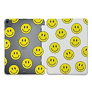 Cute Smiley Face Pattern Case Compatible with All Generations iPad Air Pro Mini 5 6 11 inch 12.9 10.9 10.2 9.7 7.9 Plastic Fabric Cover Slim Smart Stand auto Wake/Sleep SN566 (8.3" Mini 6th gen)