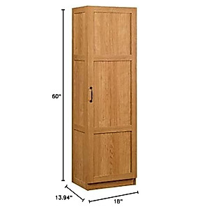 Sauder Miscellaneous Storage Cabinet, L: 17.99" x W: 13.94" x H: 60.00", Highland Oak Finish