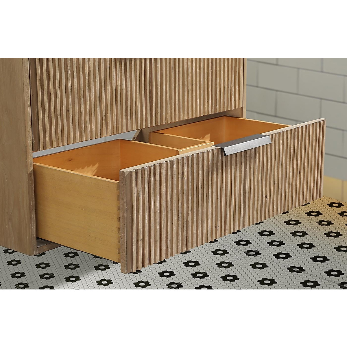 Ari Kitchen & Bath San Diego 36" Floating Bathroom Vanity Weathered Fir