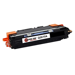 Laser Tek Services Compatible Toner Cartridge Replacement for HP 308A Q2670A Works with HP Color Laserjet 3500 3500n 3550 3550n Printers (Black, 1 Pack) - 6,000 Pages