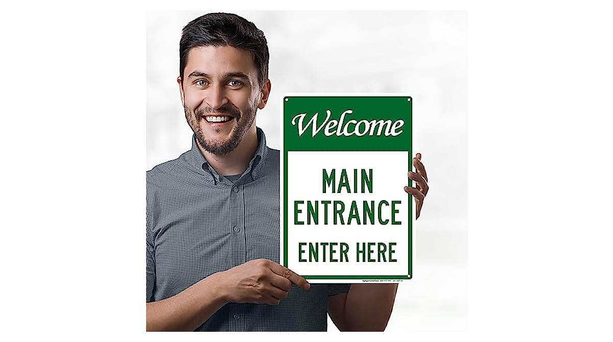 Welcome Main Entrance Sign - Durable, Made in USA