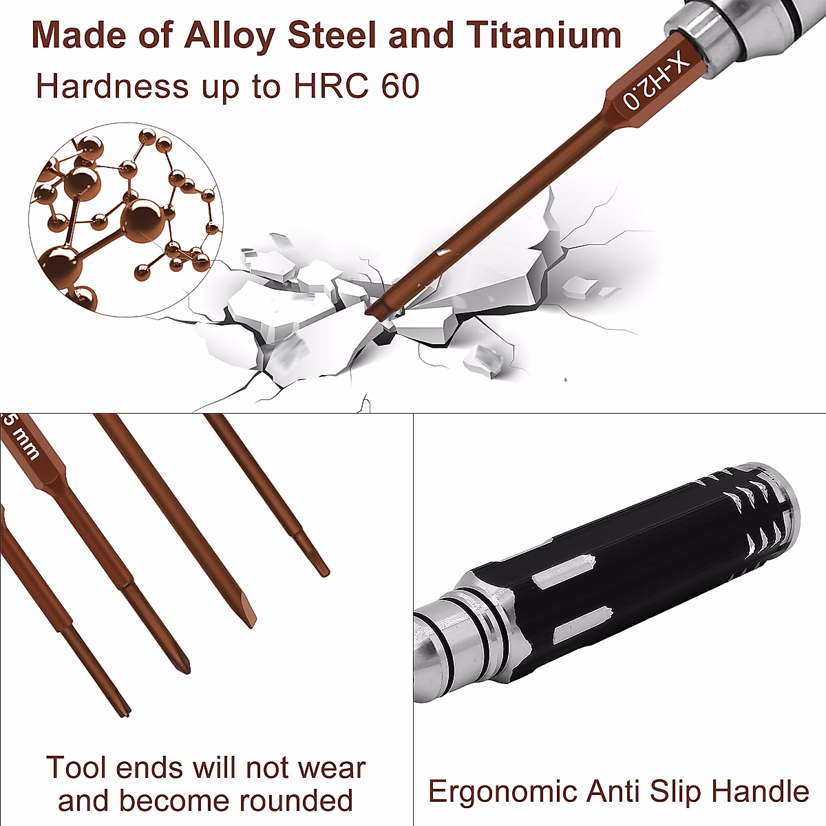 DJI Repair Screwdrivers Tool Set for DJI Air 2/2S/3 Mavic 2/Phantom 3 4/4 Pro Mini 2/SE/Spark Avata Drone and Other RC Car Model Quadcopter Boat Home Appliances Repair 12 in 1