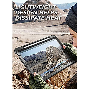 SUPCASE Unicorn Beetle Pro Series Case Designed for iPad Air 5 (2022) / iPad Air 4 (2020) 10.9 Inch, with Pencil Holder & Built-in Screen Protector Full-Body Rugged Heavy Duty Case (Black)