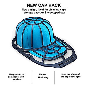 Baseball Caps Washer for Washing Machine or Dishwasher, Hat Washer Frame/Washing Cage, Hat Shapers/Cleaning Protector Racks, 2 Sizes Fit for Adult and Child's Cap