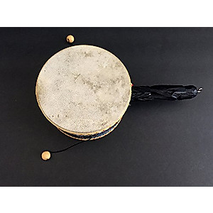 Balance Drum Twist Rattle Painted Double Maraca Monkey Drum Percussion Instrument- HEAVY DUTY/PROFESSIONAL QULAITY - JIVE® BRAND (10-in.)