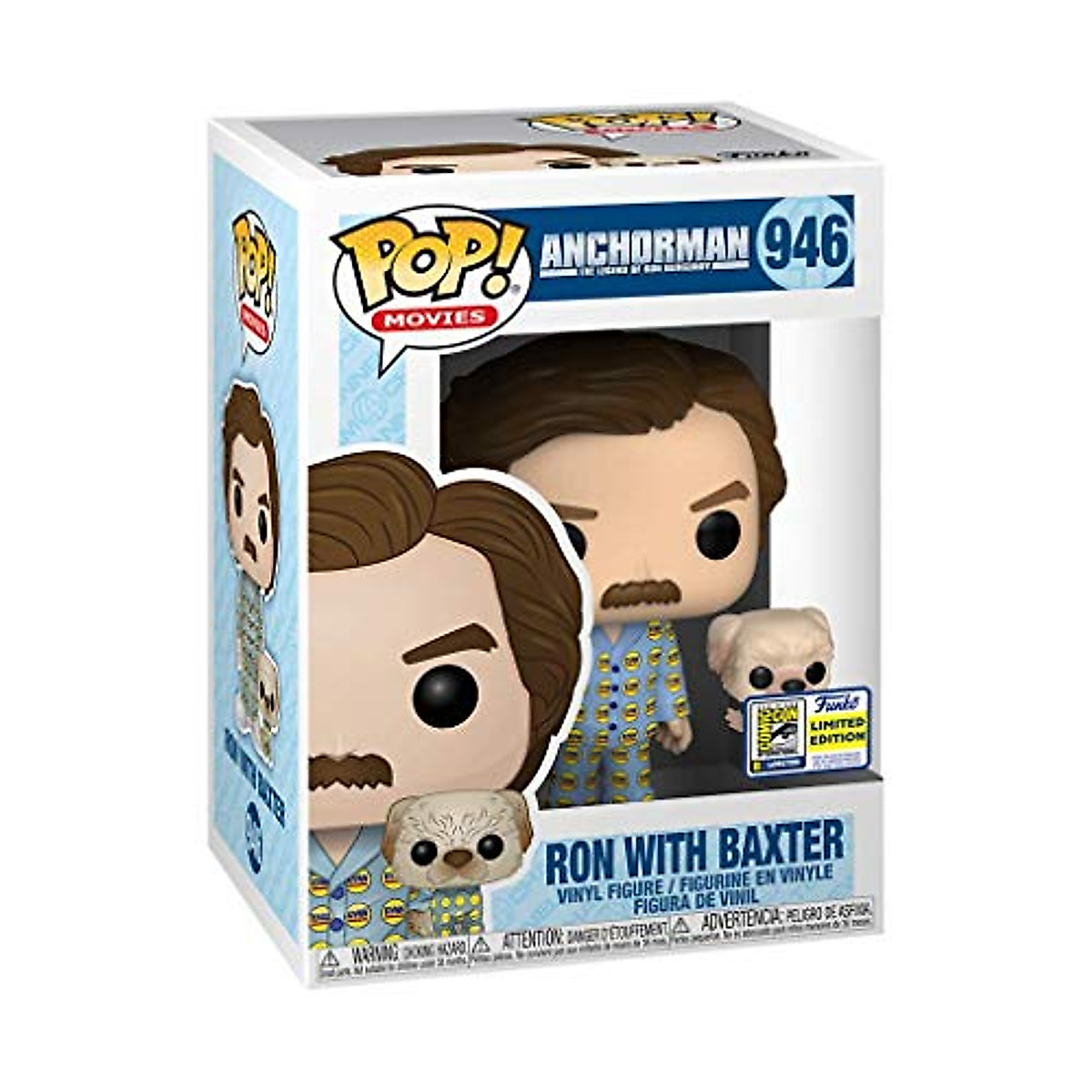 Funko Pop! Movies #946 Anchorman Ron with Baxter (2020 Summer Convention Exclusive)