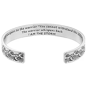 YYQX I Am The Storm Bracelets for Women, Inspirational Encourage Graduation Birthday Gifts for Daughter Granddaughter Niece Sister Best Friend