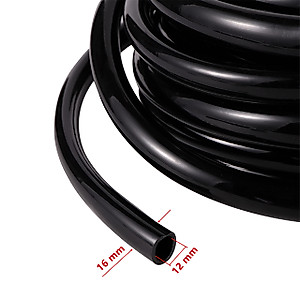 FULAIERGD 1/2” PVC Garden Irrigation Tubing Hose 52FT(16M),（OD:16mm,ID:12mm） with Lock Connector for Drip Irrigation System