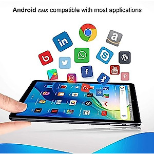 2023 Newest Tablet with Keyboard 10 Inch, Android Tablet Newest Octa-core Processor, 64GB ROM + 4GB RAM Storage, 256GB Expandable, 2 in 1 Tablet with 2 Sim Slot+WiFi, GPS, 1920x1200 HD Display -Black