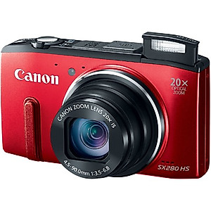 Canon PowerShot SX280 12MP Digital Camera with 20x Optical Image Stabilized Zoom with 3-Inch LCD (Red) (OLD MODEL)