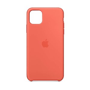 Apple iPhone 11 Pro Max Silicone Case - Slim Fit, Water-Resistant, Wireless Charging Compatible - Clementine Orange