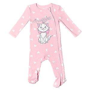 Disney Classics 101 Dalmatians Bambi Newborn Baby Girls 3 Pack Sleep N' Play Coveralls White/Pink/Gray 3-6 Months