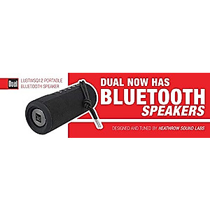 Dual Electronics LUBTWSQ12 Wireless Portable Bluetooth Speaker|TruWireless Bluetooth Stereo|Water Resistant IPX6 & Floats |360 Rich Dynamic Sound|100ft Wireless Range|15 Hour Playtime |Quick Charge