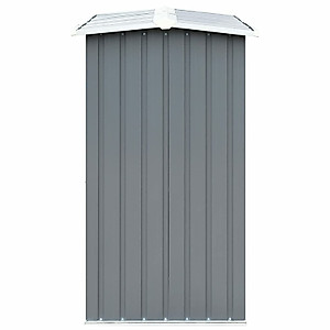 Gecheer Garden Log Storage Shed Galvanized Steel 67.7"x35.8"x60.6" Gray Strong and Practical