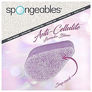 Spongeables Anti Cellulite Body Wash in a 20+ Wash Sponge, Lavender, 3 Count