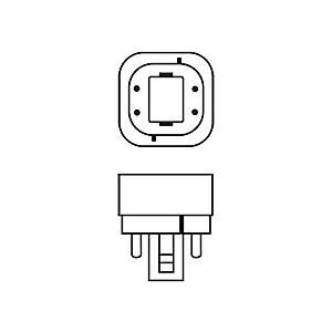 GE 97612 Traditional Lighting Compact Fluorescent PLUG-in QUAD, 1 Count (Pack of 1), Warm White (3500K)