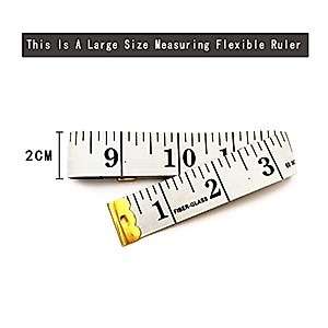 3 Pack Double Scale Soft Measuring Tape for Body Sewing Tailor Cloth Flexible Ruler, Fabric Craft Tape Measure & Medical Body Measurement 60 inch/150cm,White
