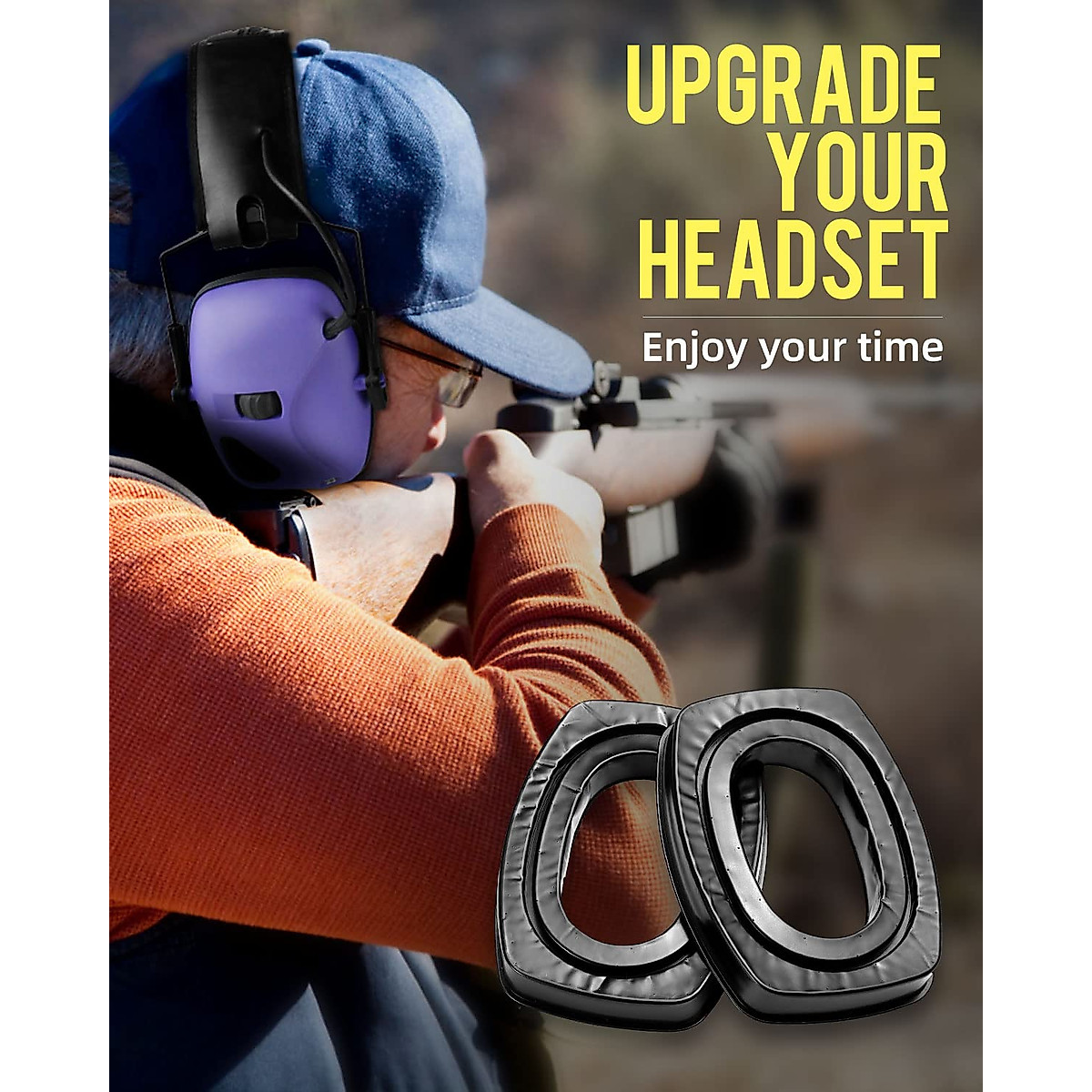 Replacement Gel Ear Pads Fit for Peltor Tactical 100 500/Rangeguard/Awesafe/Howard Leight Ear Protection