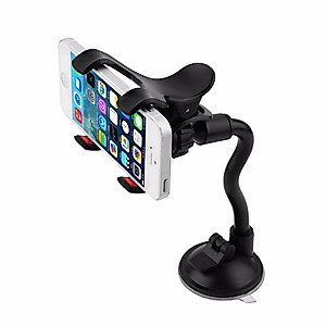 IEason Cellphone iPhone 360Rotating Universal Car Windshield Mount Stand Holder Support (Black)