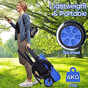 Pressure Washer ,Suyncll High Power Washer 2.5GPM Electric Pressure Washer Power Washers Machine with Adjustable Nozzle Soap Bottle for Homes, Cars, Driveways, Patios and Garden (Blue)