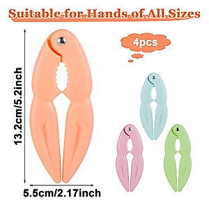 Mabor 4Pcs Crab Leg Cracker Tool Colored Crab Leg Tools Crab Legs Utensils Snow Crab Claw Crackers Efficient Lobster Crackers Crab Tools for Eating Efficient Crab Shell Cracker