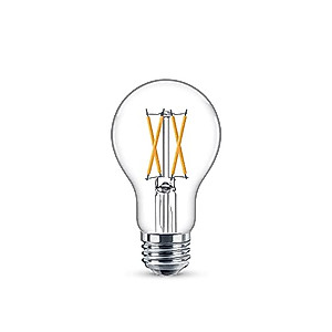 WiZ Clear 60W A19 Tunable White Filament LED Smart Bulb - Pack of 1 - E26- Indoor - Connects to Your Existing Wi-Fi - Control with Voice or App + Activate with Motion - Matter Compatible