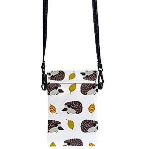 MAPOLO Cute Hedgehog Pattern Women Small Crossbody Bag Cell Phone Purse Wallet for Women Girls