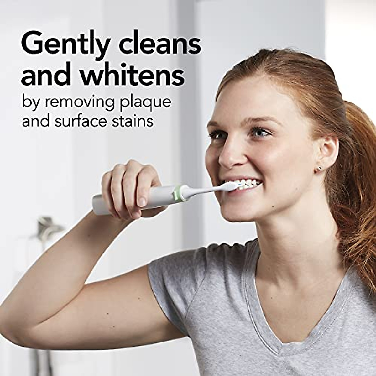 Brightline Rechargeable Sonic Electric Toothbrush With Adjustable Intensity Built In Timer, 1 Count, Mint Green (86700)